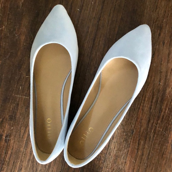 Ollio | Shoes | Dusty Blue Ballet Flats | Poshmark